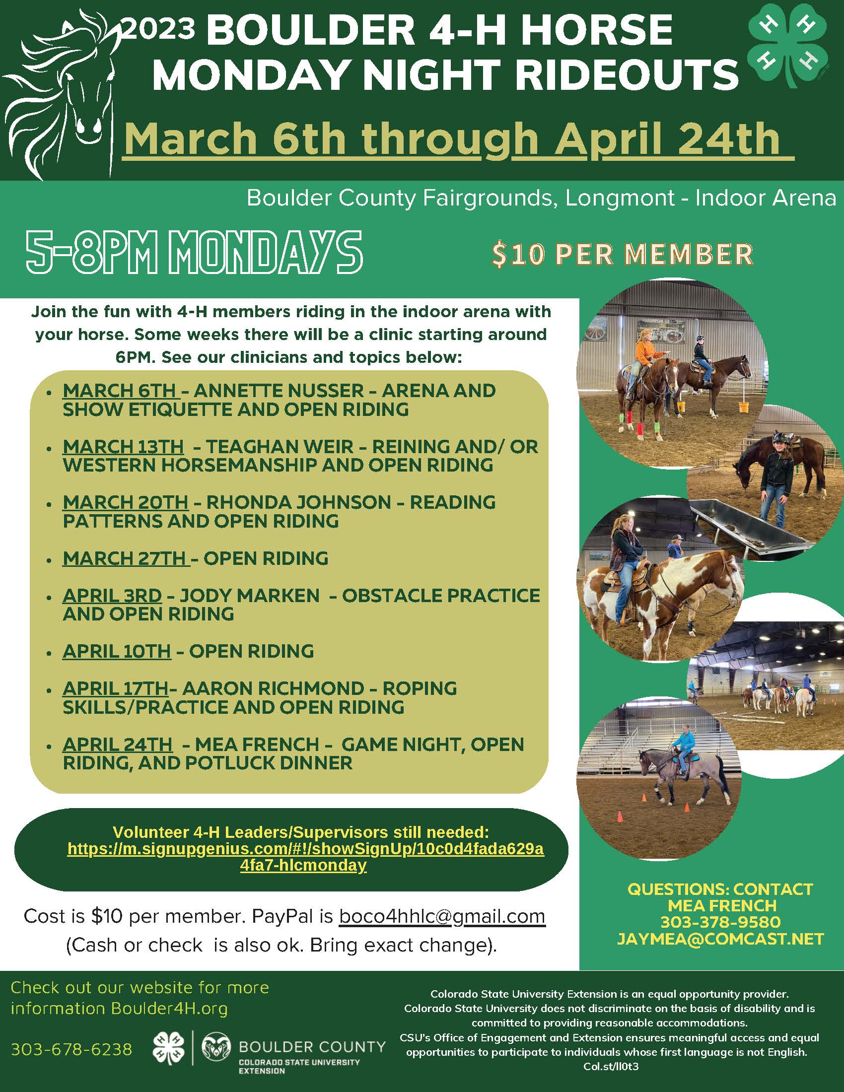 4 H HORSE PROJECT Boulder County Extension